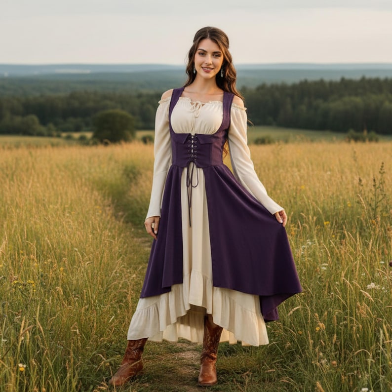 Medieval Peasant Dress Women | Renaissance Costume, Cottagecore, LARP ...