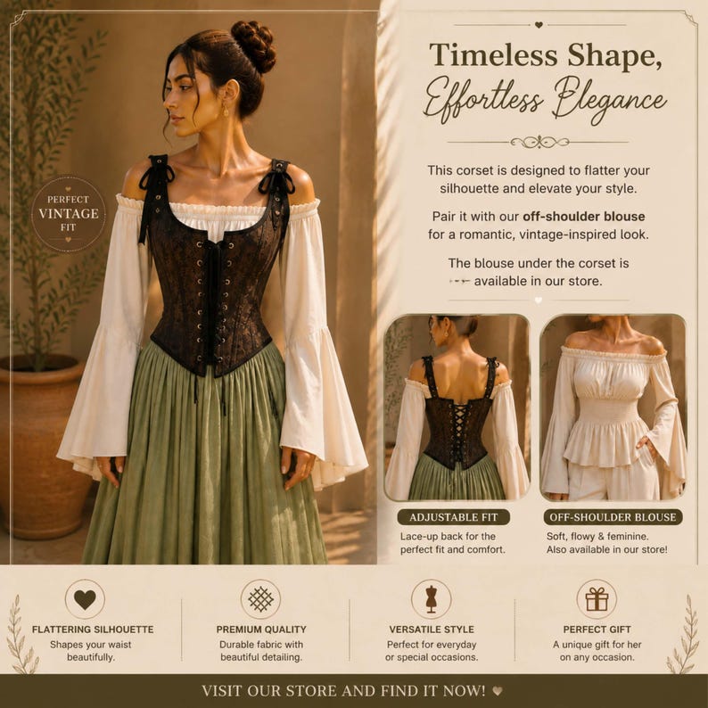 Medieval Corset for Womens | Renaissance Bodice Top | Ren Faire Corset ...