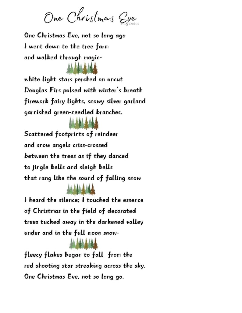 One Christmas Eve Christmas Poem Digital Download Svg, Pdf, Png - Etsy