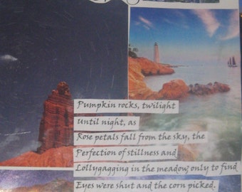 Zenith an Original Signed Poetry and Paper Collage Wall Art - Etsy