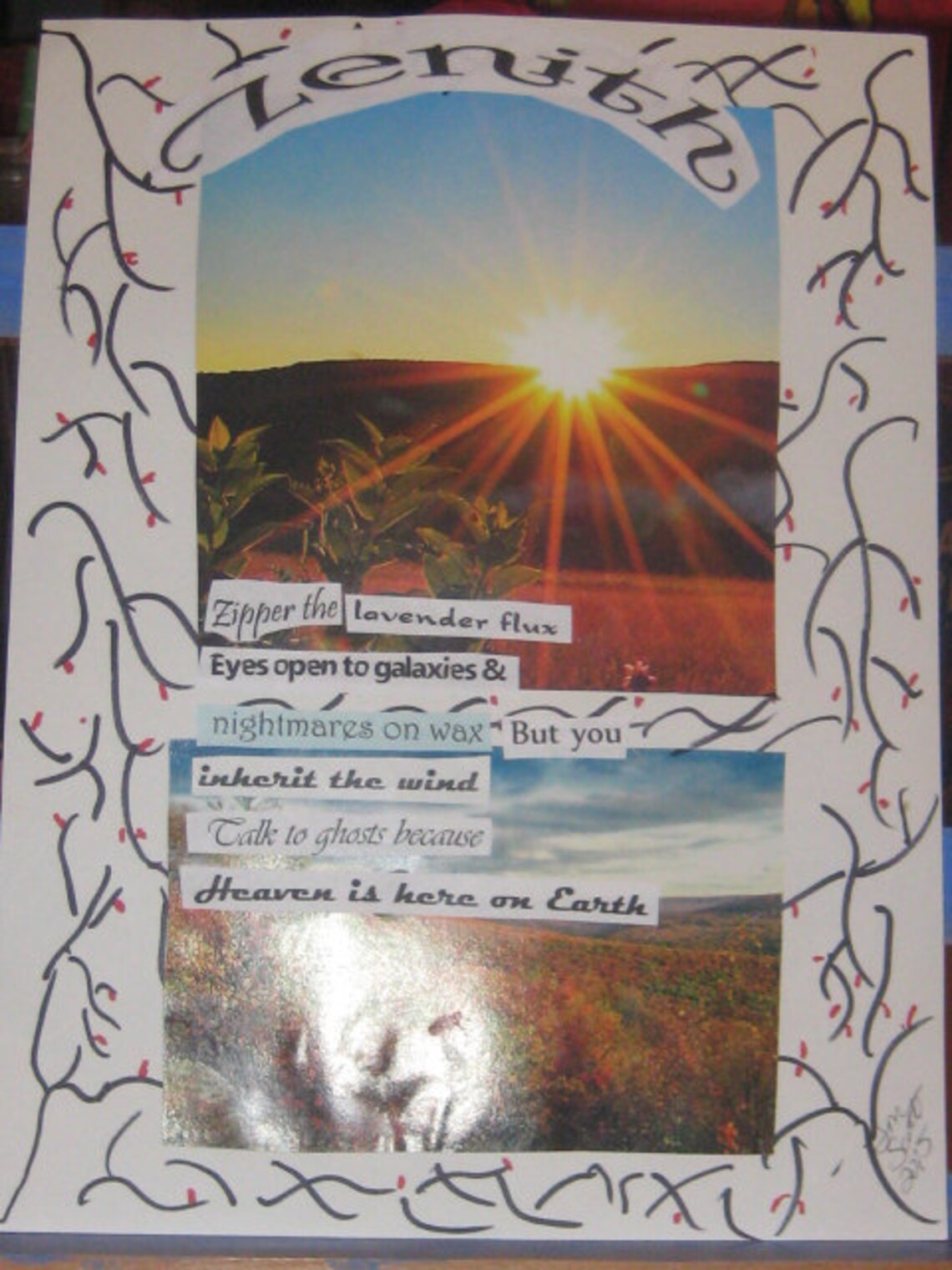 Zenith an Original Signed Poetry and Paper Collage Wall Art - Etsy