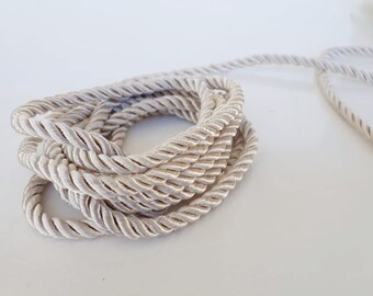 Red 5mm Twisted Rayon Satin Rope Silk Braid Cord 3 Ply Twist | Etsy