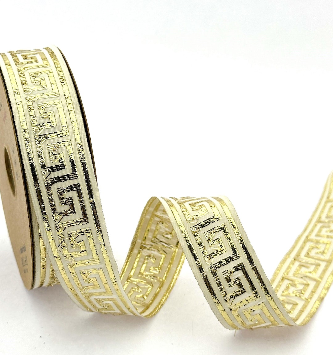25 Mm ( 1 Inch ) Shiny Gold Sewing Trim With Metallic Gold Greek Key by ...