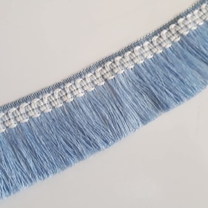 Decorative Fringe Trim, Blue Brush Fringe Trim, by the Yard Trim ...