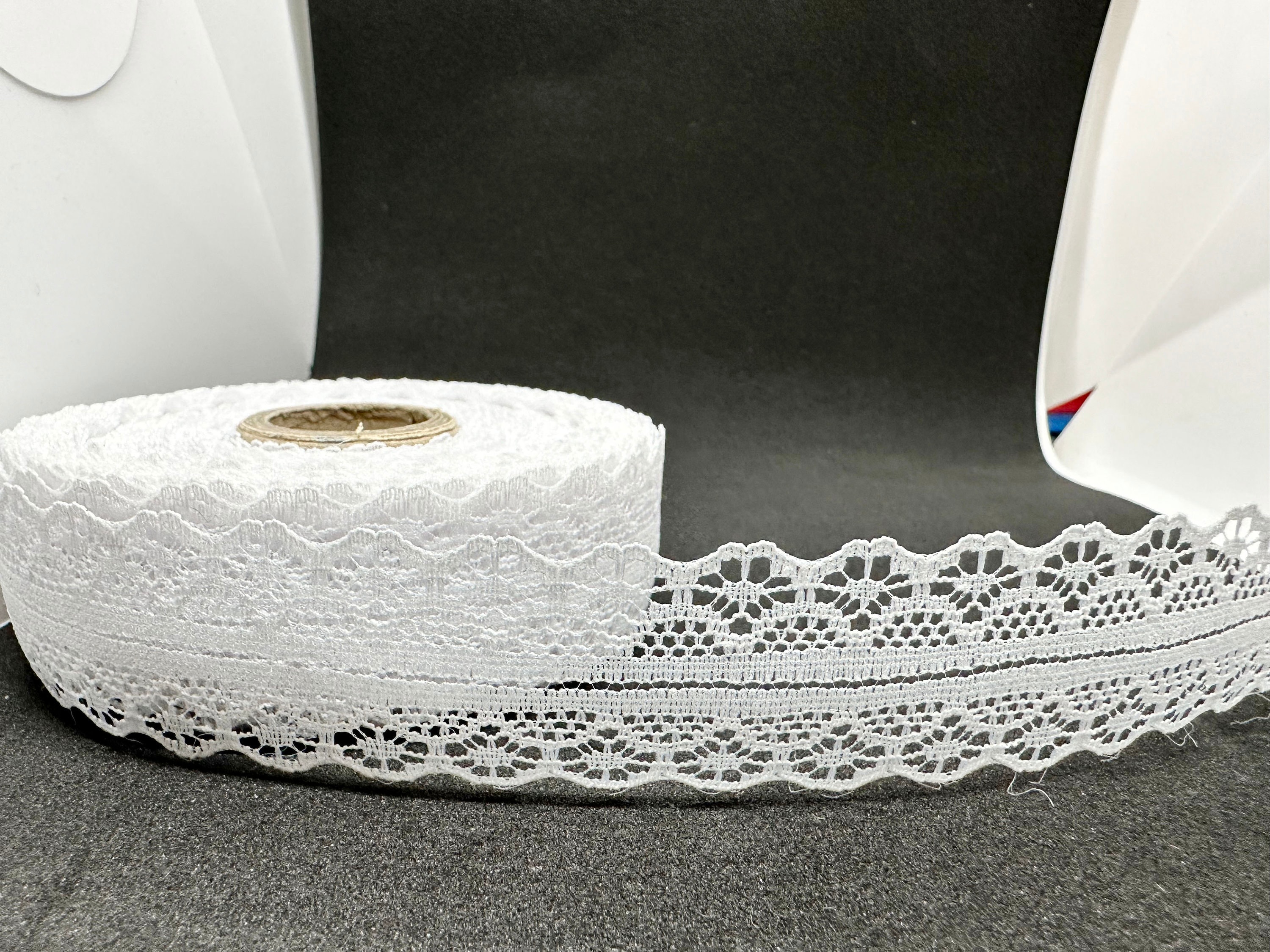 25mm-1 Inch White Organza Lace Trim, Lace Fabric Trim Dress Clothes ...