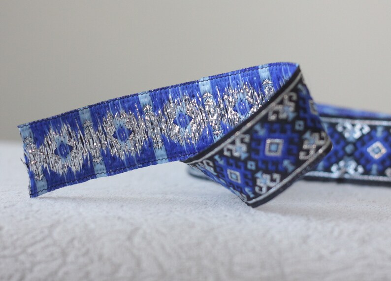 25mm-1 Inches Exotic Ethnic Blue Jacquard Ribbon Woven in - Etsy