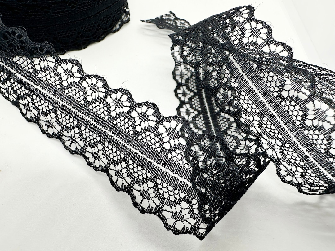 25mm-1 Inch Black Organza Lace Trim, Costumes Lace Trim, Tulle Lace ...