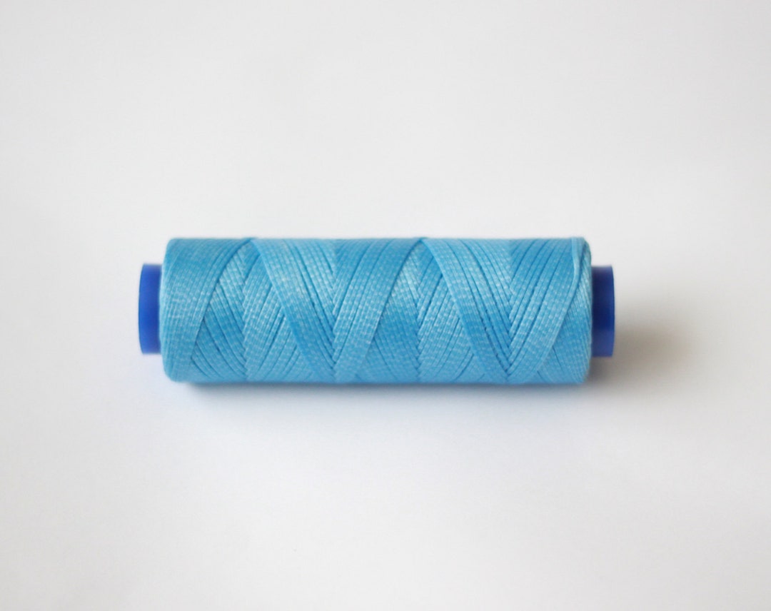 Blue Waxed Nylon Thread Macrame Wax Cord by the Yard Wax - Etsy