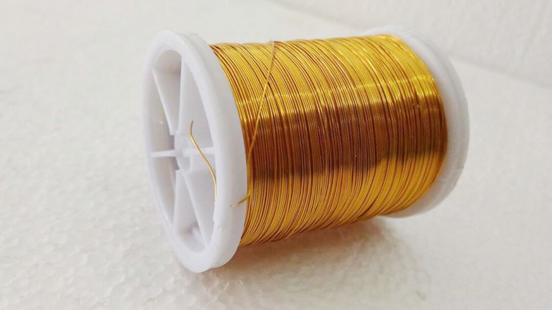 28 Gauge Wire, Craft Supply Copper Wire, Gold Craft Wire, 30 Meters 33 ...