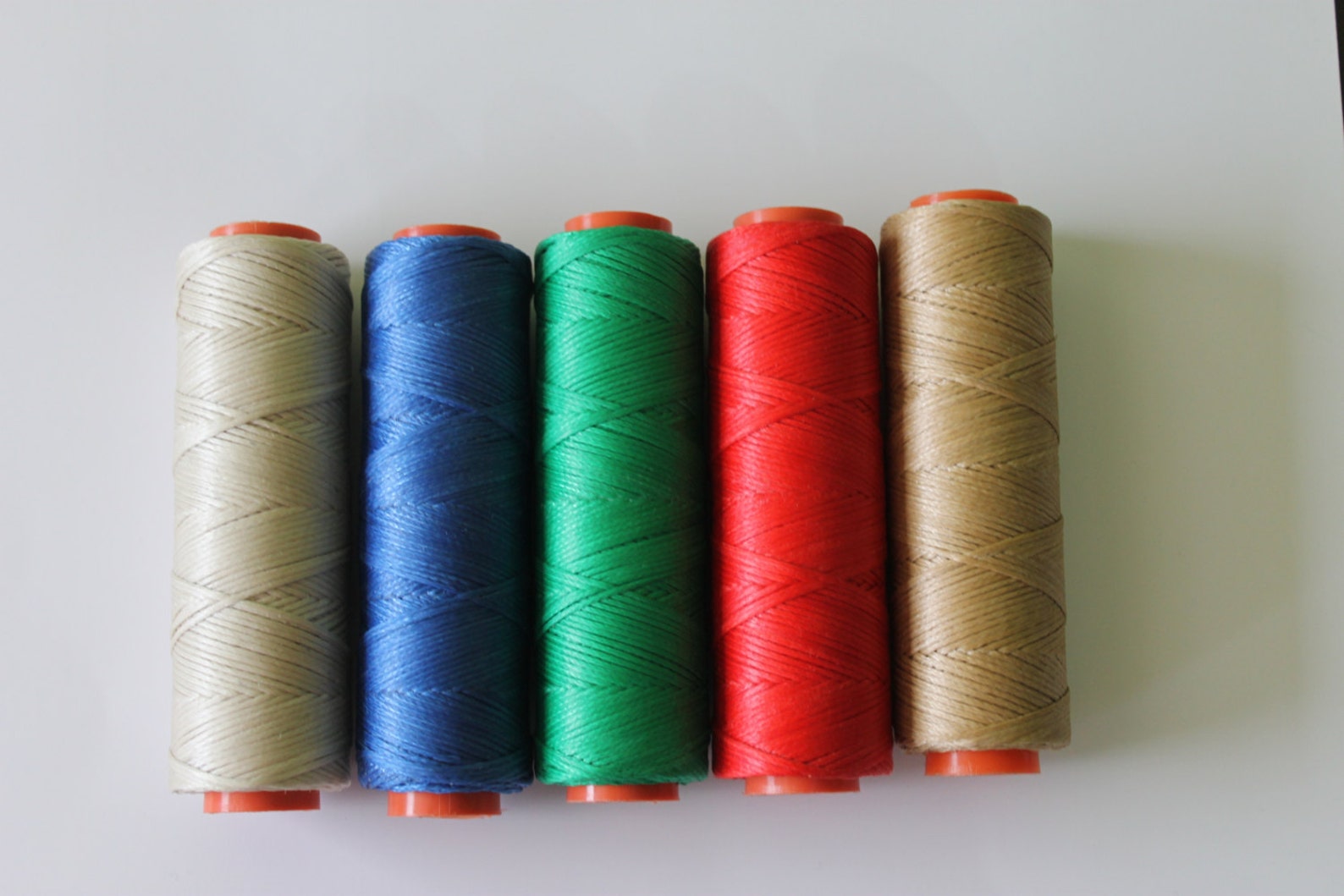 Blue Waxed Nylon Thread Macrame Wax Cord by the Yard Wax - Etsy