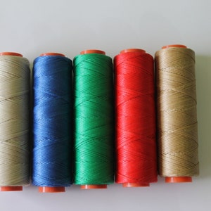 Blue Waxed Nylon Thread Macrame Wax Cord by the Yard Wax - Etsy