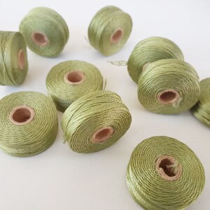 300 Yards Green Nylon Cord 3 Ply Set of 10 Nylon Beading Cord, Jewelry ...