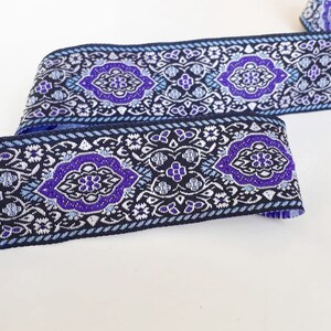 35 Mm - 1.25" Authentic Jacquard Ribbon, Embroidered Border, Authentic ...