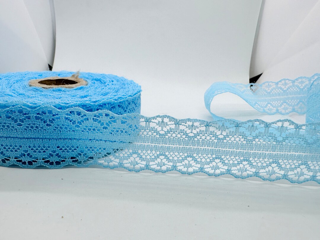 25mm-1 Inch Blue Organza Lace Trim, Wedding Supply Lace, Tulle Lace ...