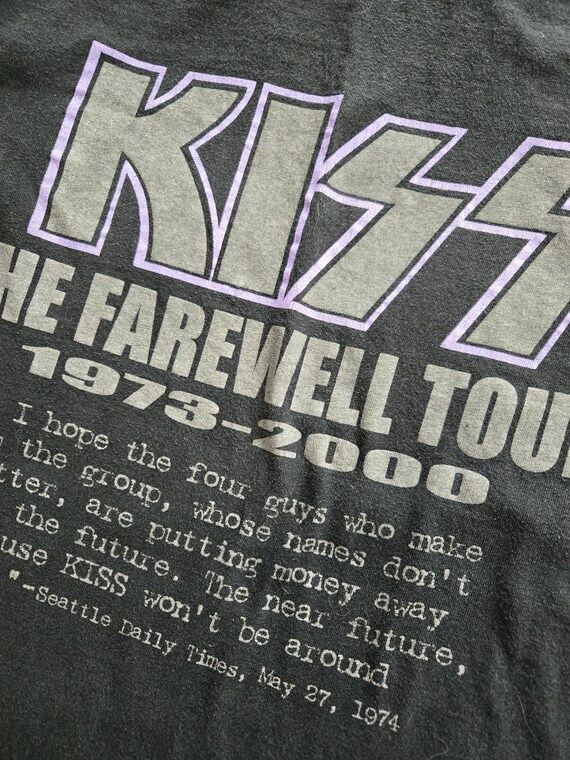 Vintage Kiss t shirt. Kiss last tour clothing. Coll… - Gem