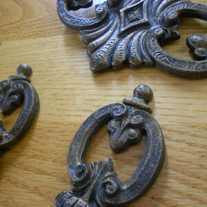 Decorative Vintage Cast Iron Curtain Drapery Rod Embellishments Finial ...