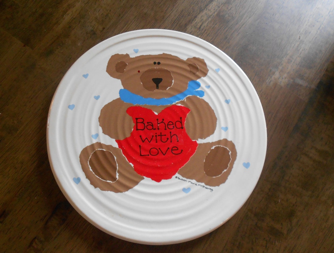 Vintage Treasure Craft Hot Plate. Teddy Bear Art. Serving Plate, Trivet ...