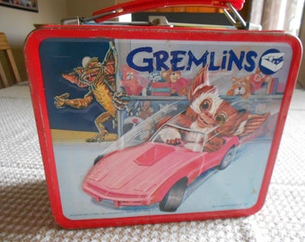 Vintage Gremlins Metal Lunchbox and Thermos 1984 Lunch Box Set Movie ...