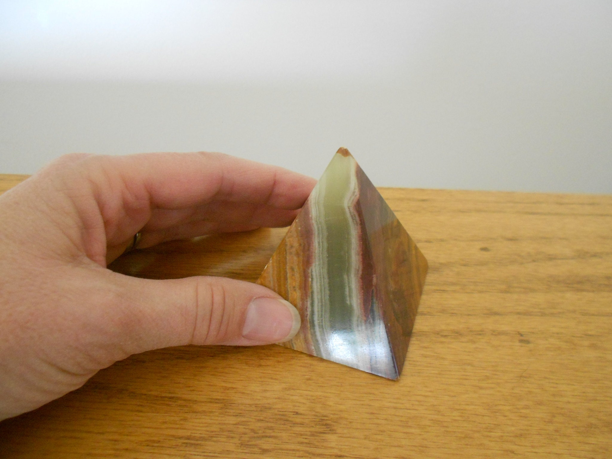 Vintage Quartz Paperweight. Pyramid Weight. - Etsy