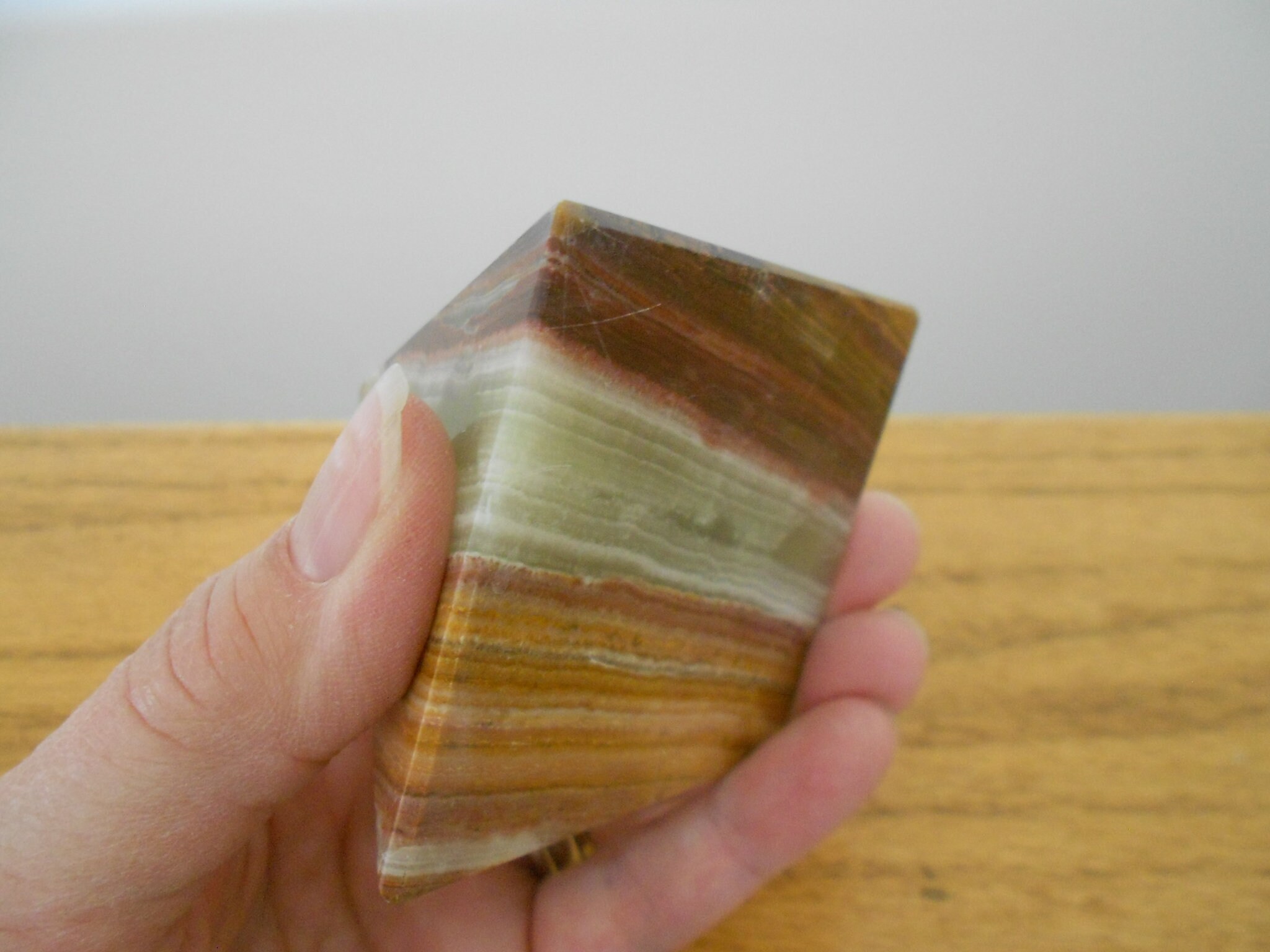 Vintage Quartz Paperweight. Pyramid Weight. - Etsy