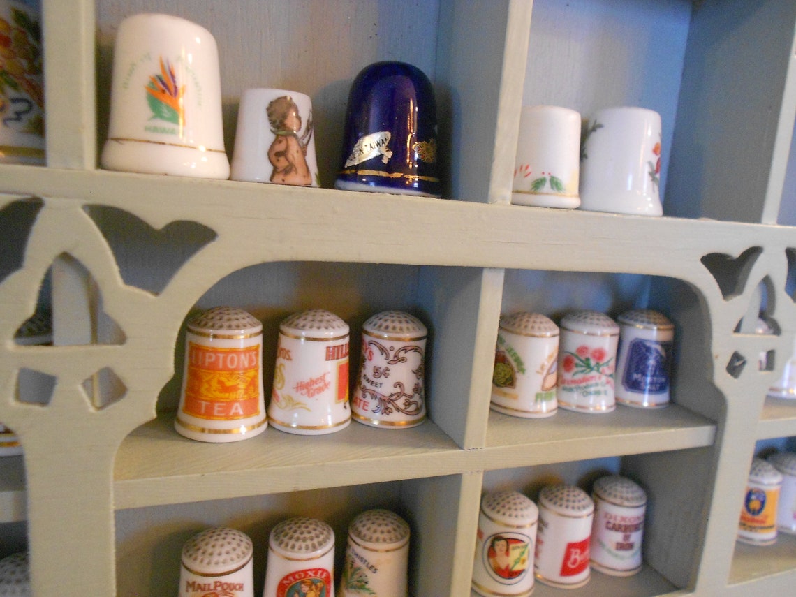 Vintage Thimble Lot With Display Shelving. 1980 Franklin Mint - Etsy