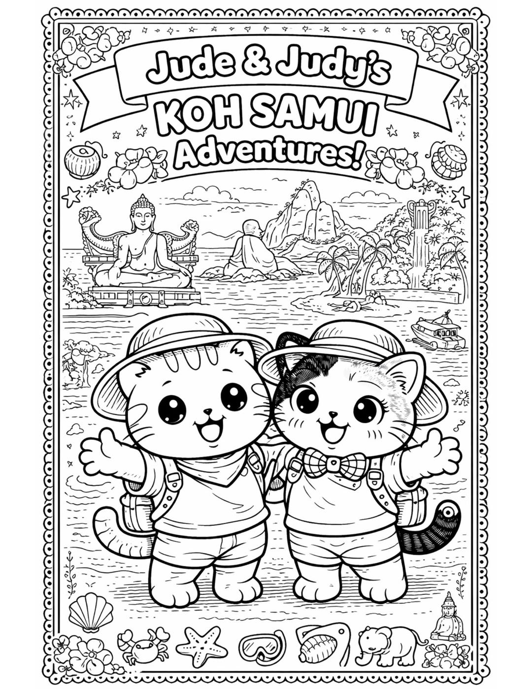Jude & Judy Koh Samui Adventures Coloring Book – Thailand Kids Travel ...