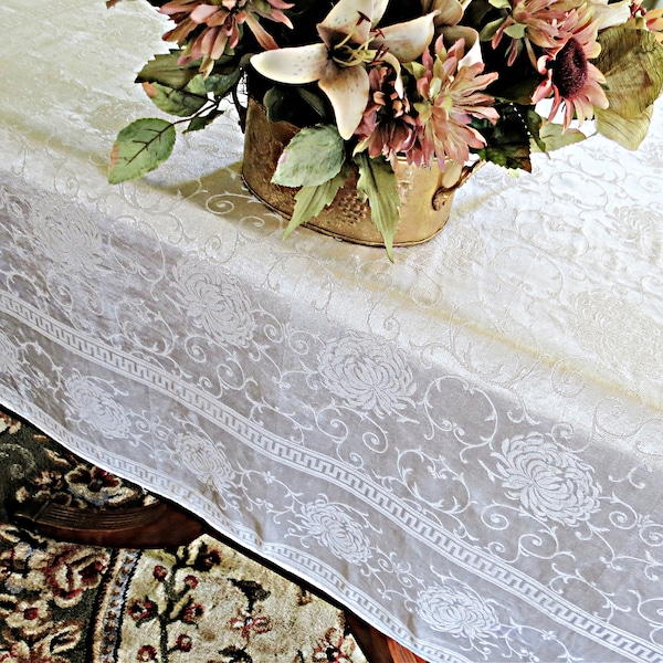 Damask Tablecloth - Etsy