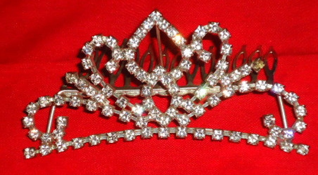 Rhinestone Tiara With Comb - Etsy