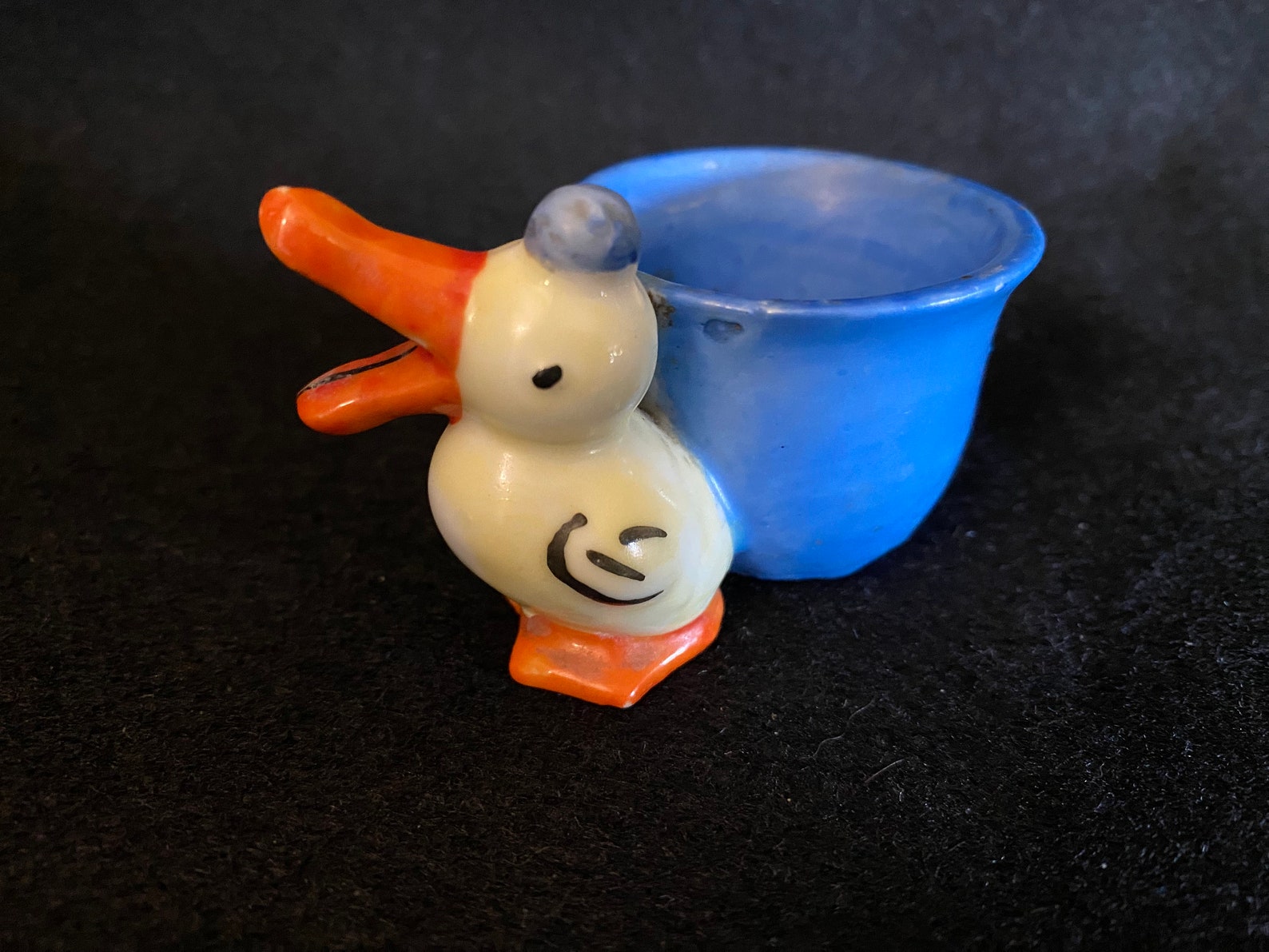 Vintage Miniature Duck Toothpick Holder Ring Egg Cup - Etsy