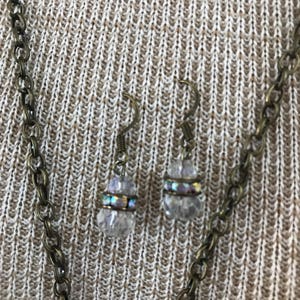 Ooak Key Necklace 26 Inch Long Brass Chain With Matching Earrings - Etsy