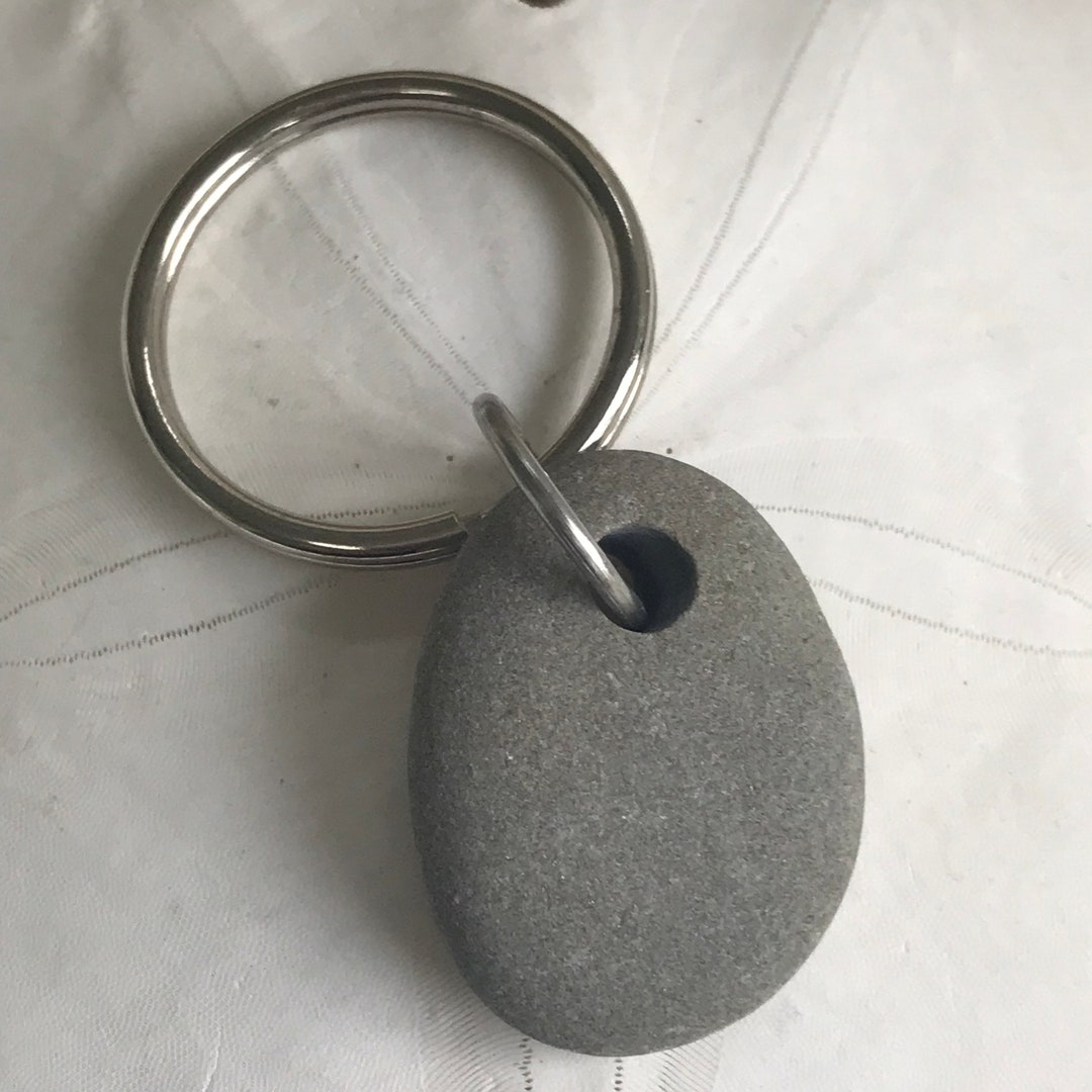 Maine Beach Stone Keychain, Sea Stone Key Chain, Maine Beach Stone ...