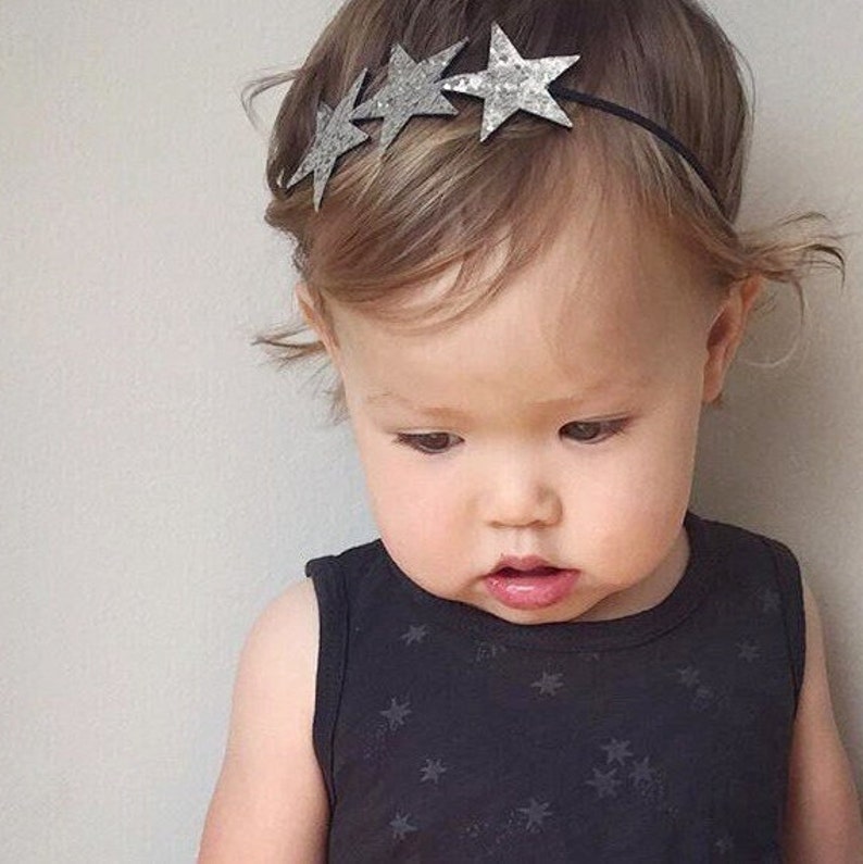 Glitter Star Headband - Silver Stars - Gold Stars - Etsy
