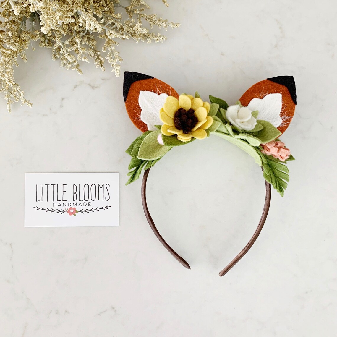 Fox Flower Crown Woodland Fox Headband | Etsy