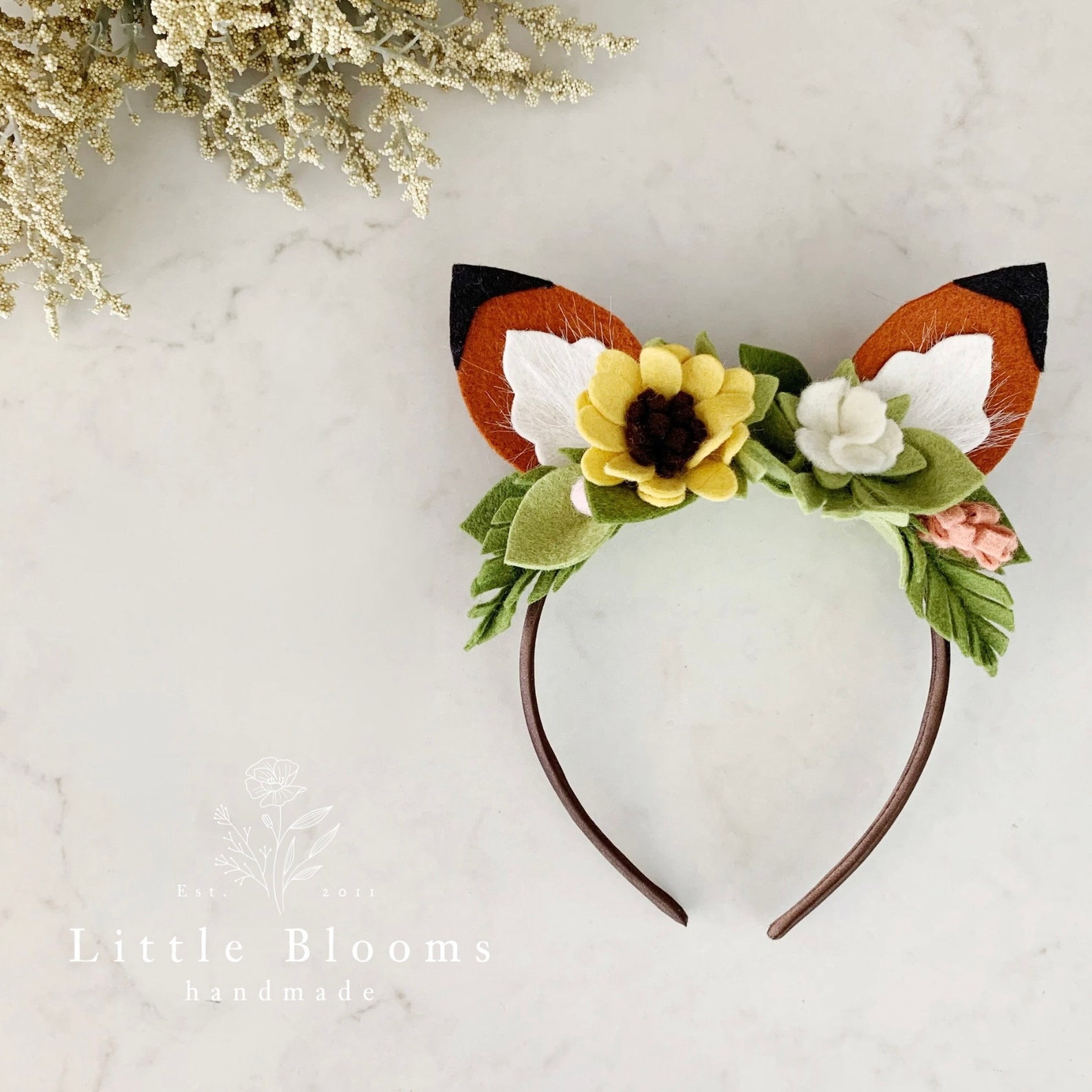 Fox Flower Crown Woodland Fox Headband - Etsy