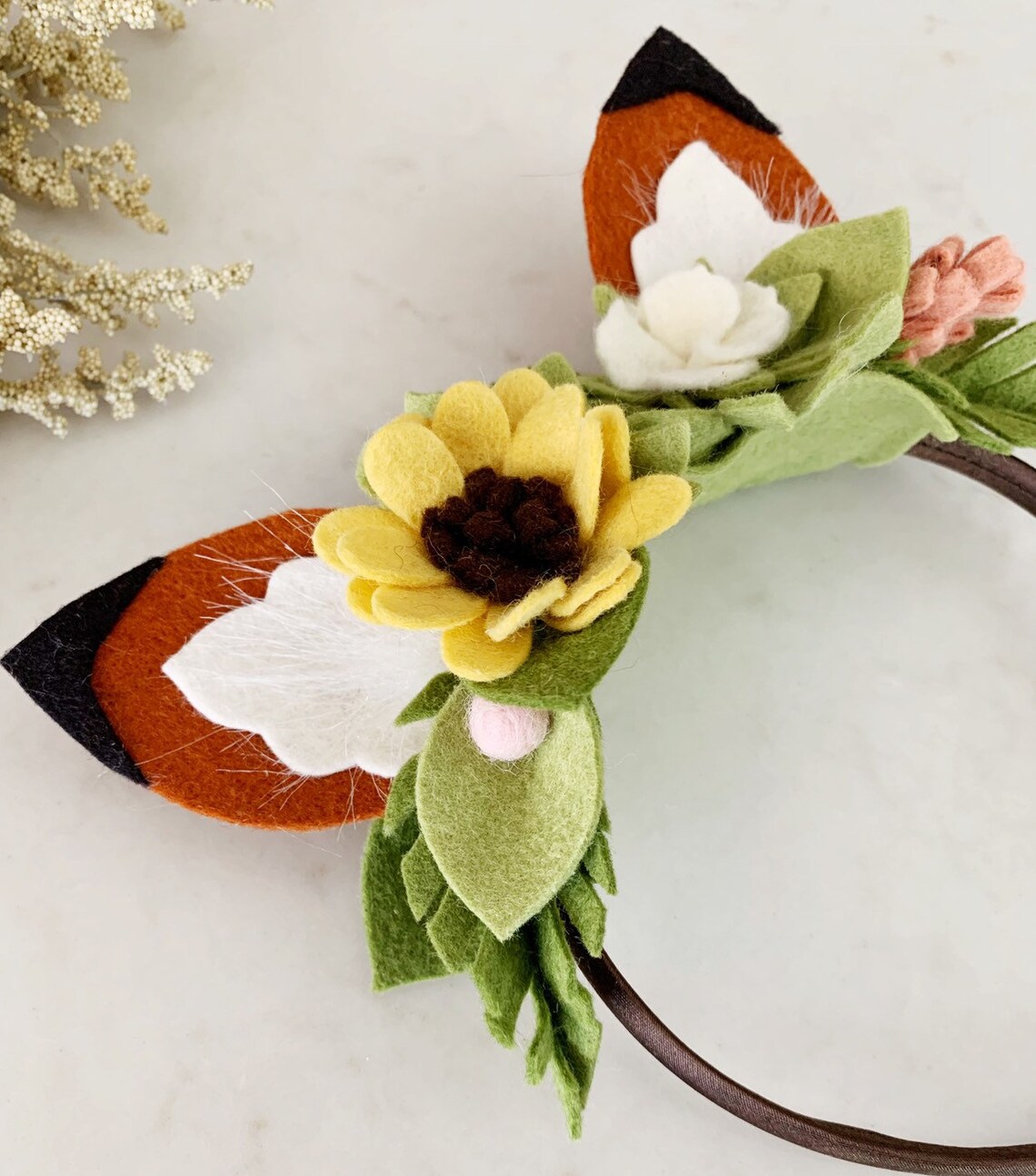 Fox Flower Crown Woodland Fox Headband | Etsy