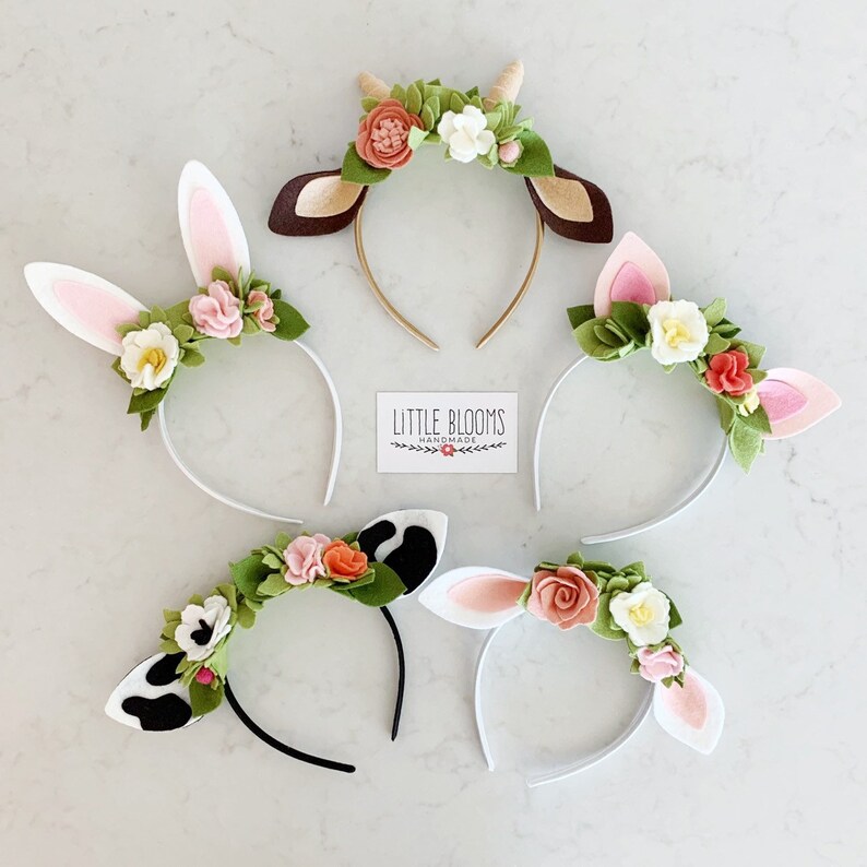 Cow Flower Crown - Felt Cow Headband - Etsy