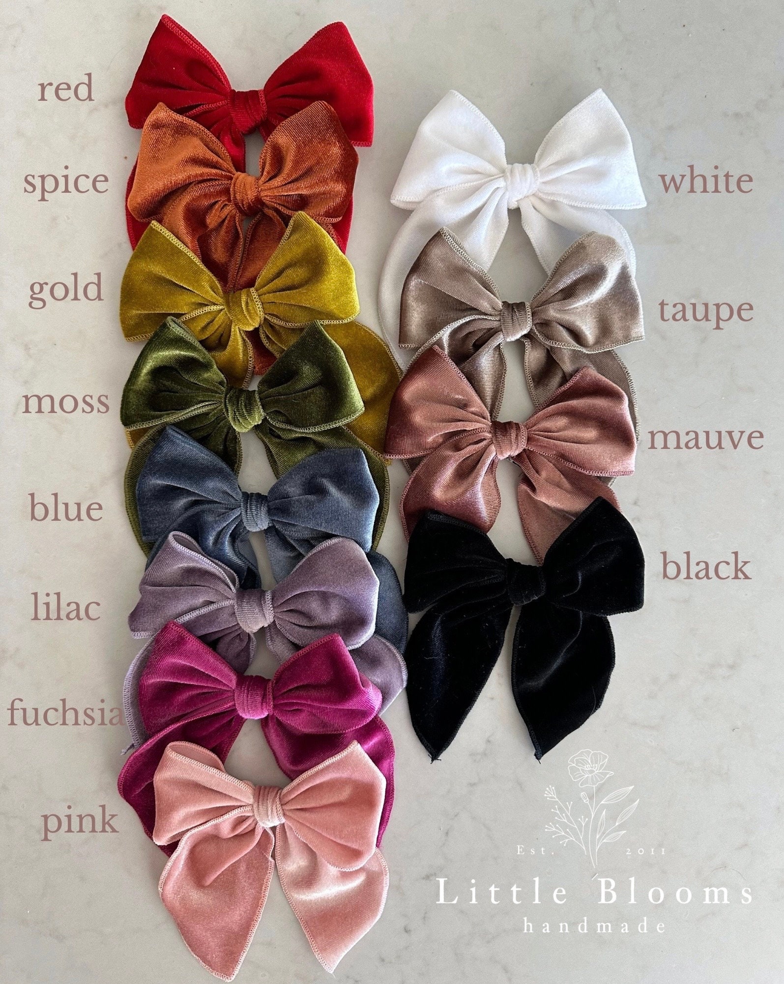 Velvet Bow Hair Clip - Etsy