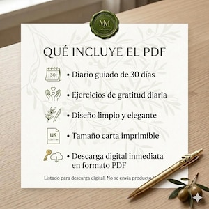 30-day Gratitude Journal | Guided Presence Diary (letter Size PDF ...