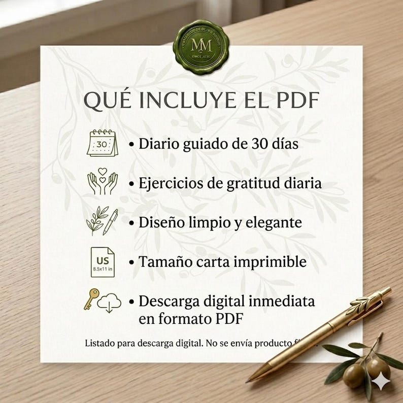 30-day Gratitude Journal | Guided Presence Diary (letter Size PDF ...