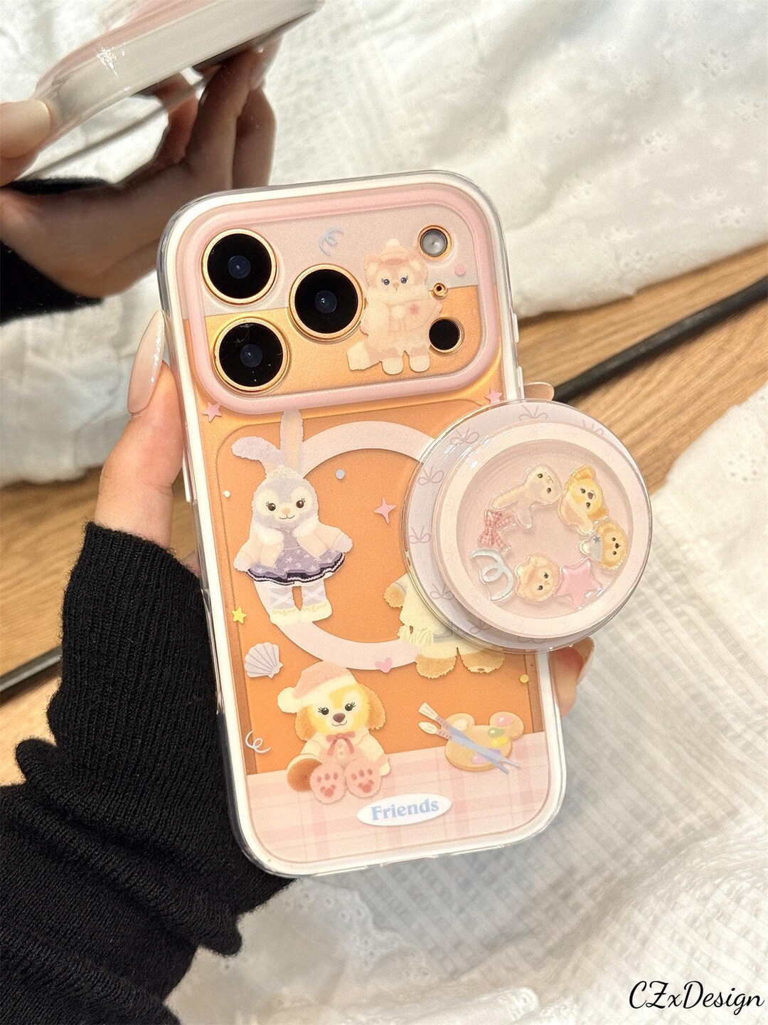 Cute Duffy and Friends Magsafe Phone Case With Stand, Kawaii Clear ...