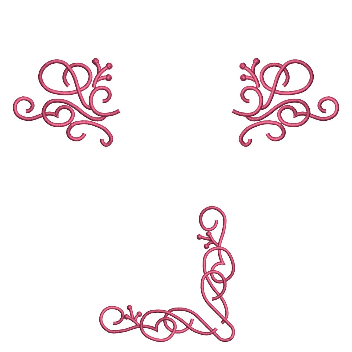 Conjunto de fuentes de bordado de monogramas florales: alfabeto de la A ...
