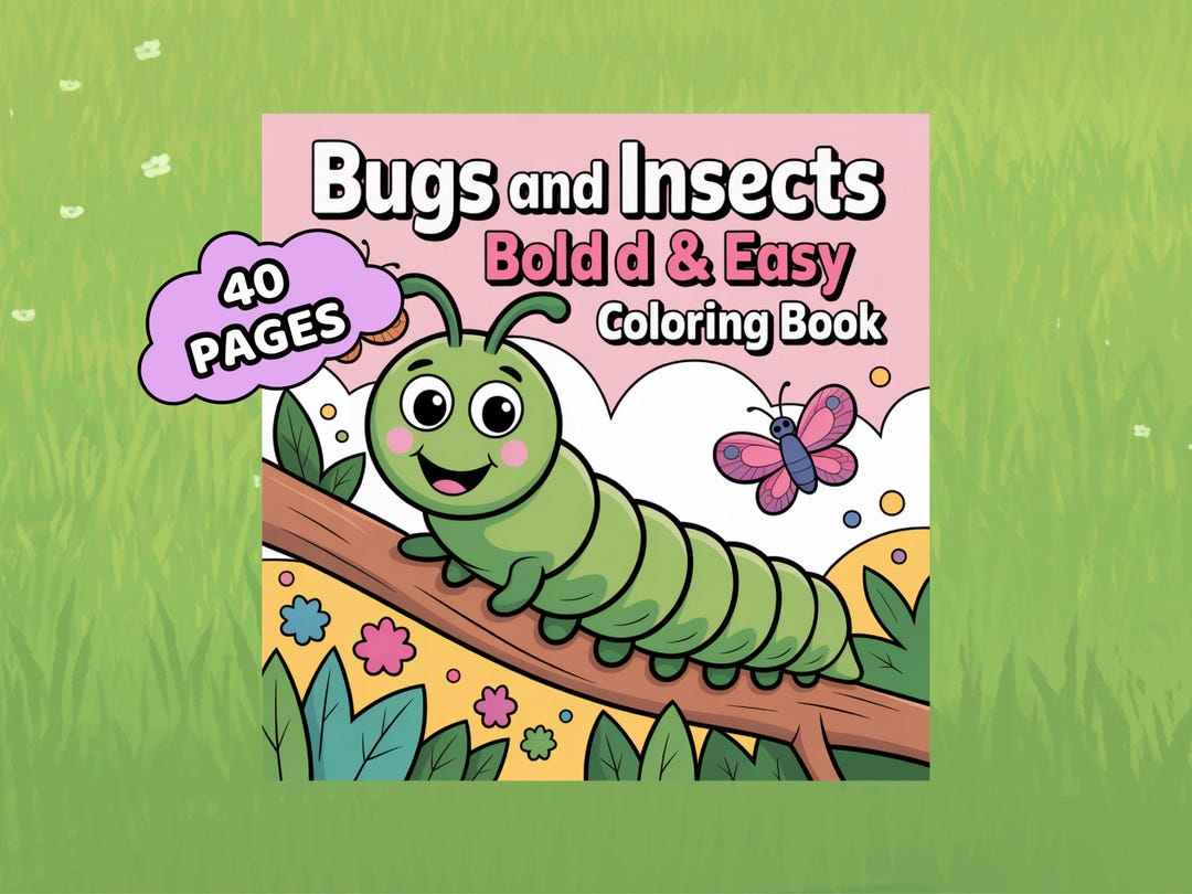 Bug Coloring Pages Printable PDF, Instant PDF, Insect Coloring Book ...