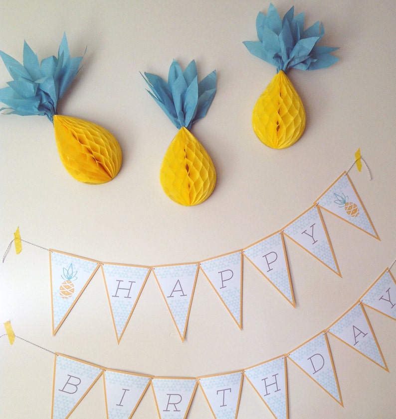 PINEAPPLE Birthday Party Pack Pineapple Digital files | Etsy