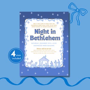 Night in Bethlehem Flyer & Poster - Christmas Nativity Party Theme ...