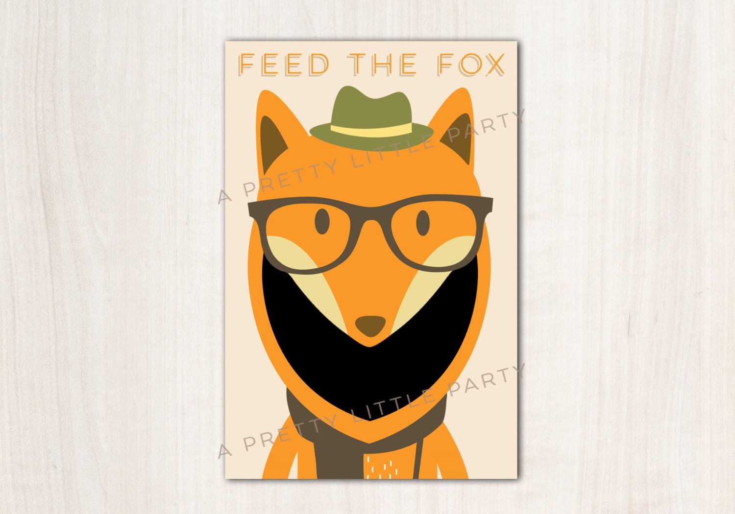 Feed the Fox Party Game Hipster Party Animals Fox party | Etsy