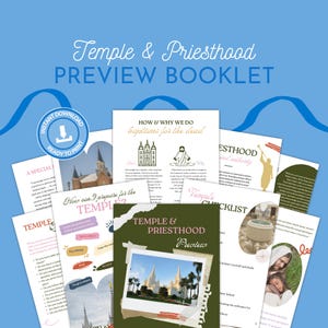 Temple & Priesthood Preview Printable Booklet - LDS Primary Prep - Etsy