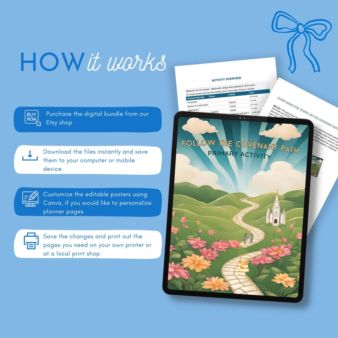 Follow the Covenant Path Primary Activity - LDS - Primary Ideas for ...