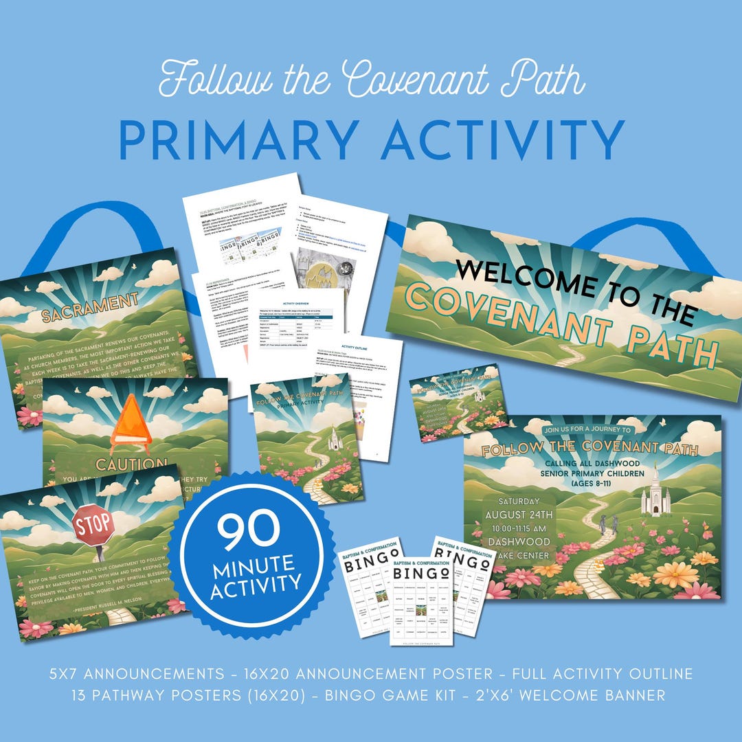 Follow the Covenant Path Primary Activity - LDS - Primary Ideas for ...