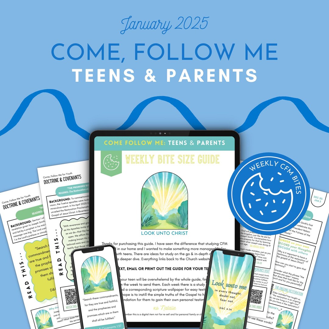 Come Follow Me Bite Size Study Guide Lessons for Youth // Look Unto ...