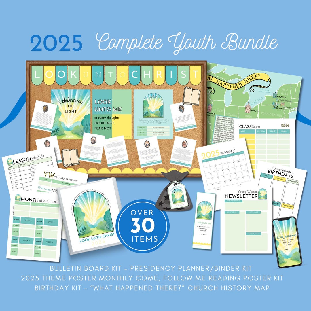 LDS Youth 2025 Editable Ultimate Planner and Bulletin Board Bundle ...